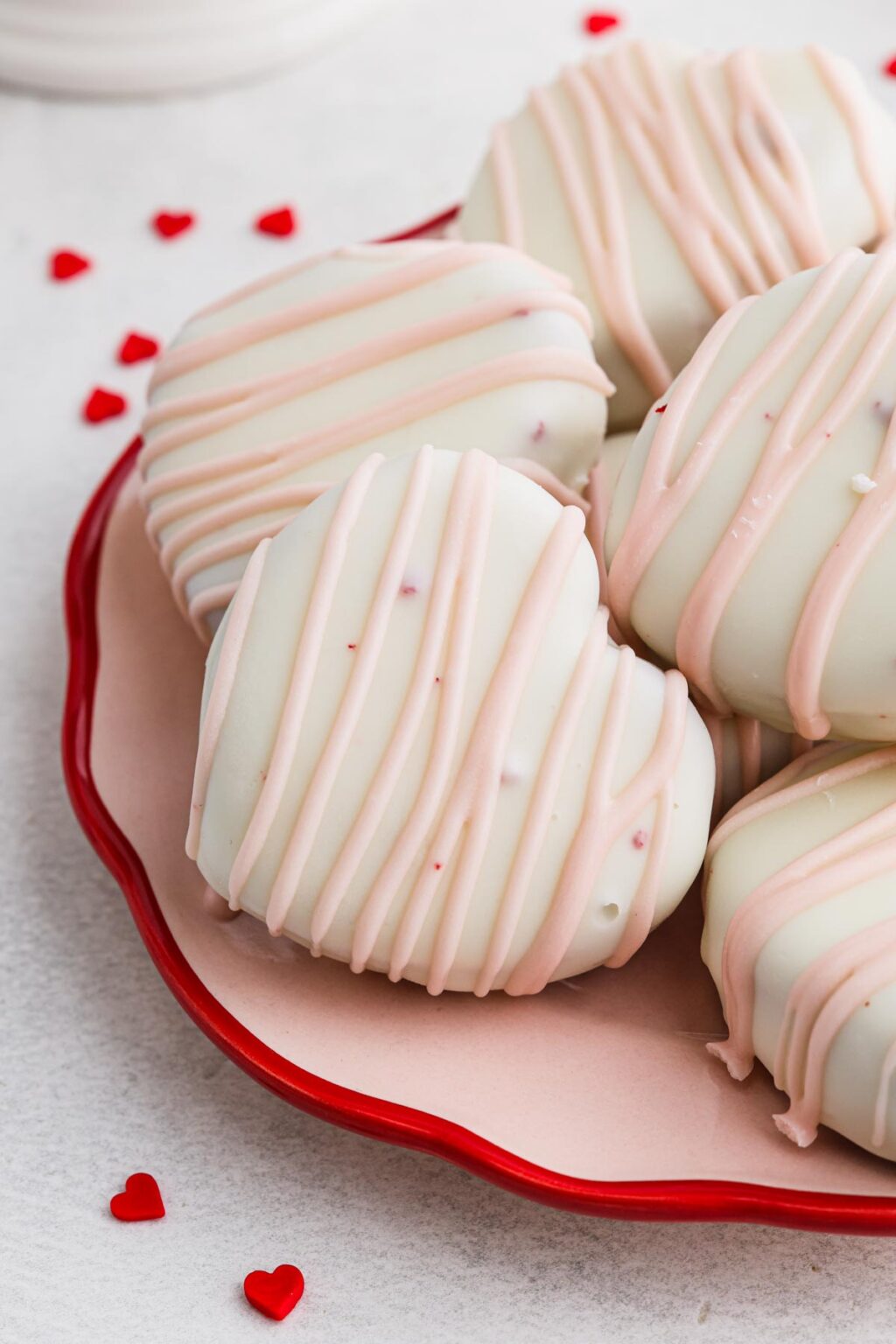 Easy Valentine's Day Red Velvet Heart Cake Truffles